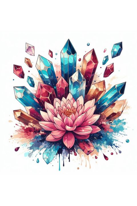 Beautiful Watercolor Crystal Artwork - AdorableArt - Digital Art & AI ...