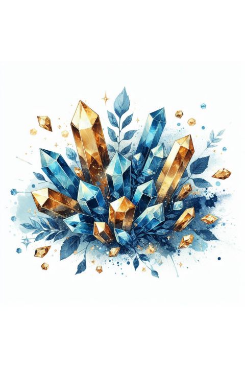 Beautiful Watercolor Crystal Artwork - AdorableArt - Digital Art & AI ...