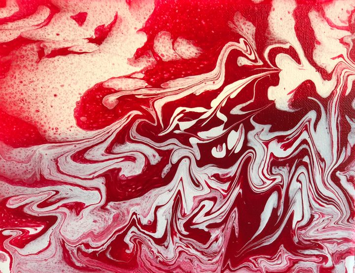 Red Swirl - MunchyAngel Art - Paintings & Prints, Abstract, Color - ArtPal