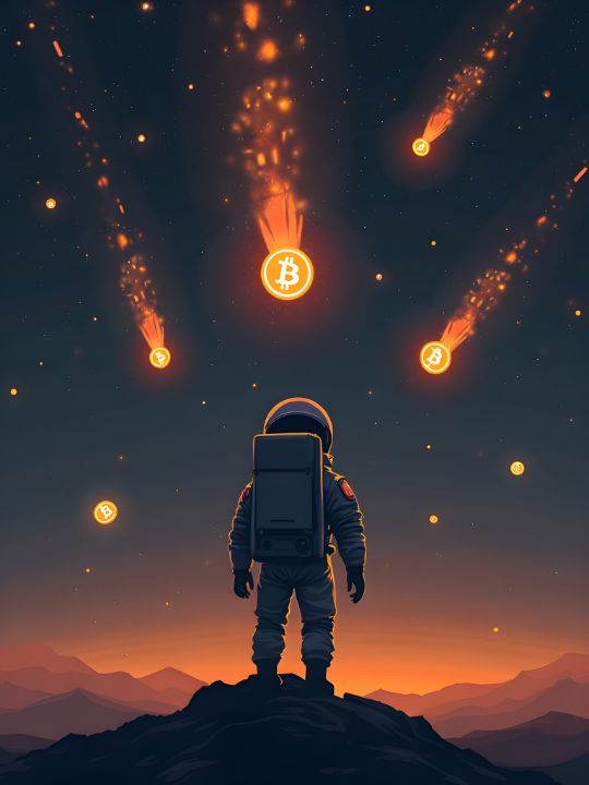 Bitcoin Meteor Showers - Crypto Dezen - Drawings & Illustration ...
