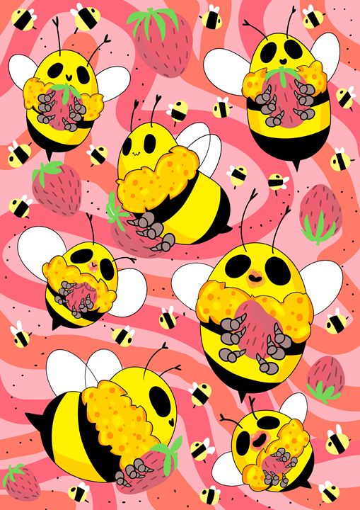 Bee Doodles - Digital Art