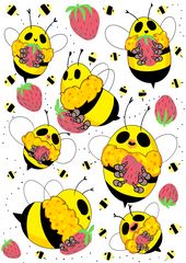 Bee Doodles - Digital Art