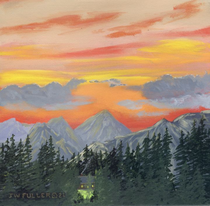 #151 Mountain Morning - John W Fuller - Paintings & Prints, Landscapes ...