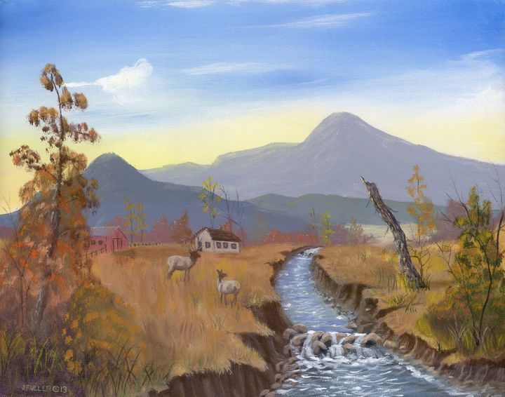 Elk Valley - John W Fuller - Paintings & Prints, Animals, Birds, & Fish ...