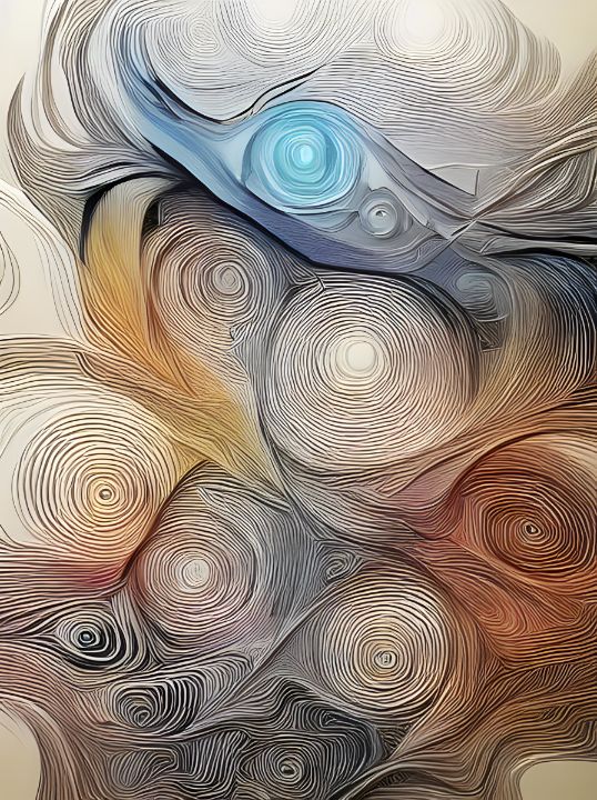 Round and round - Jason Long - Digital Art, Abstract, Landscape - ArtPal