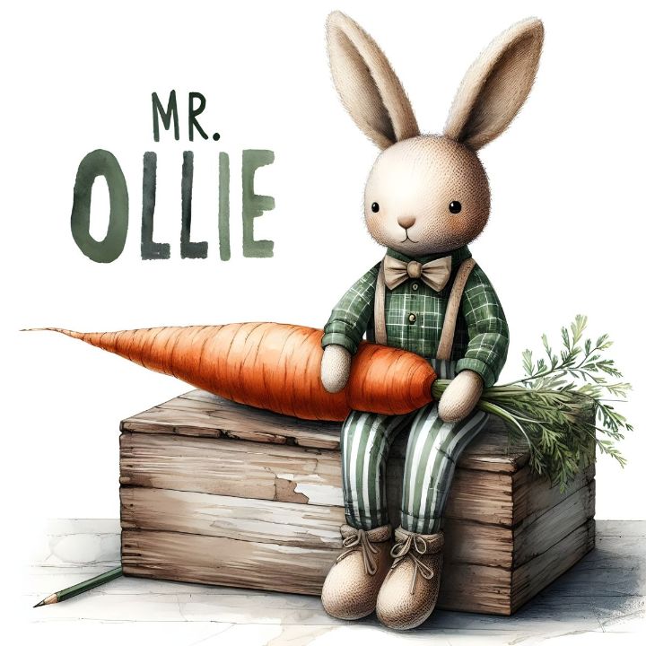 Mr. Ollie the Dapper Rabbit - Amroart - Digital Art & AI, Childrens Art ...