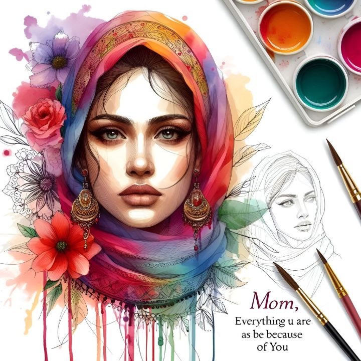 Colorful Tribute to Motherhood - Amroart - Digital Art & AI, Childrens ...