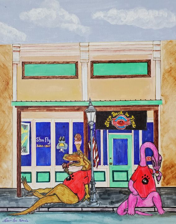 Shoo-Fly Dinosaur - Art by Lissa - Paintings & Prints, Places & Travel ...