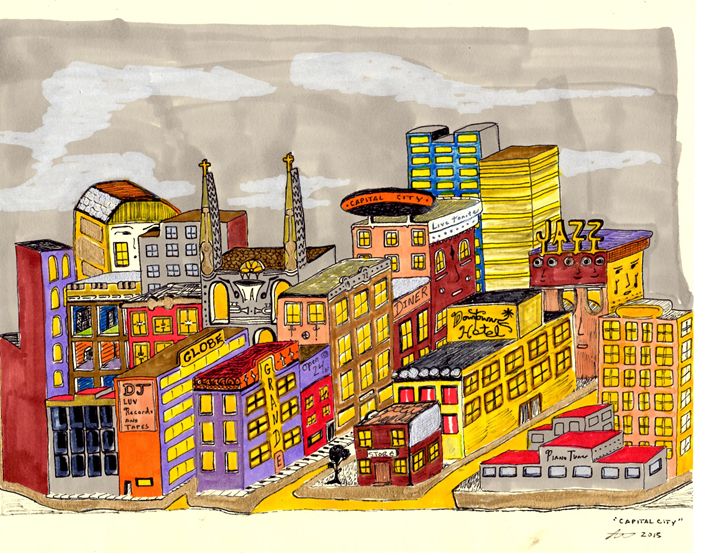 Capital City - Shanewattmaps - Drawings & Illustration, Buildings ...