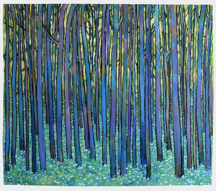 Forest At Sunset - Prints by Geoff Greene - Paintings & Prints ...
