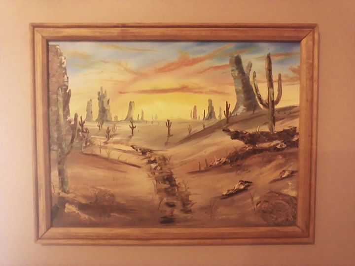 Desert at dusk - Kevin Nunn's Art Gallery - Paintings & Prints ...