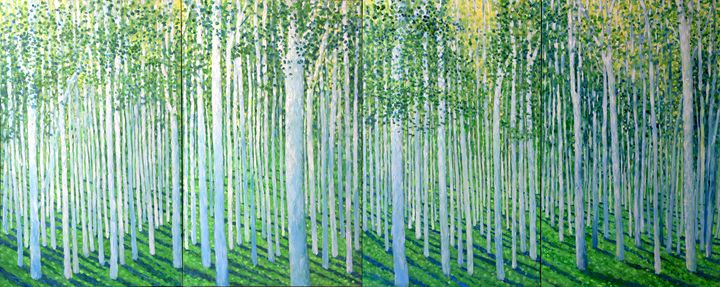 High Summer tree meditation QUAD - Geoff Greene Gallery - Paintings ...