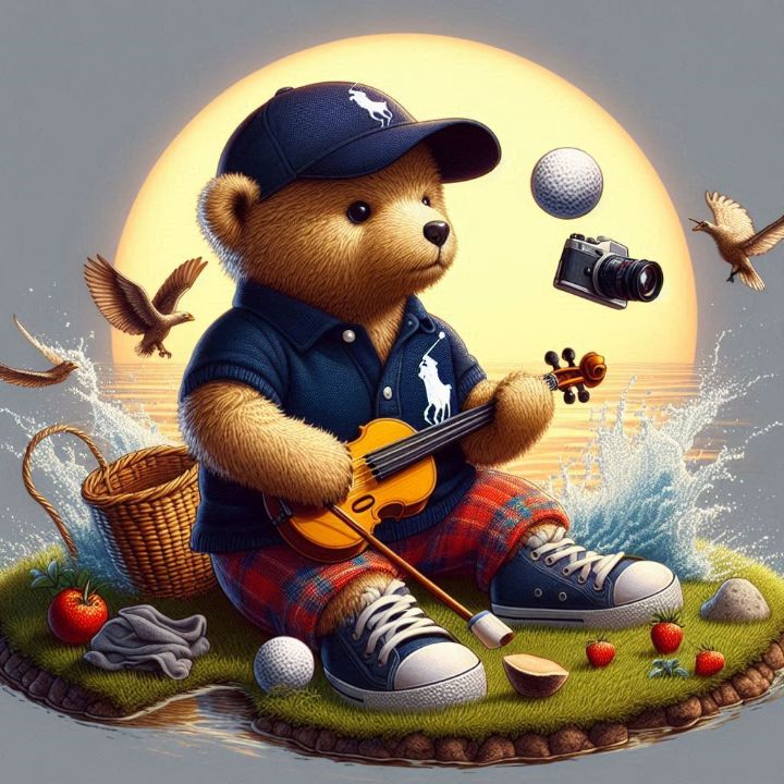Polo Bear Seated - Retro Vintage - Digital Art & AI, Animals, Birds ...