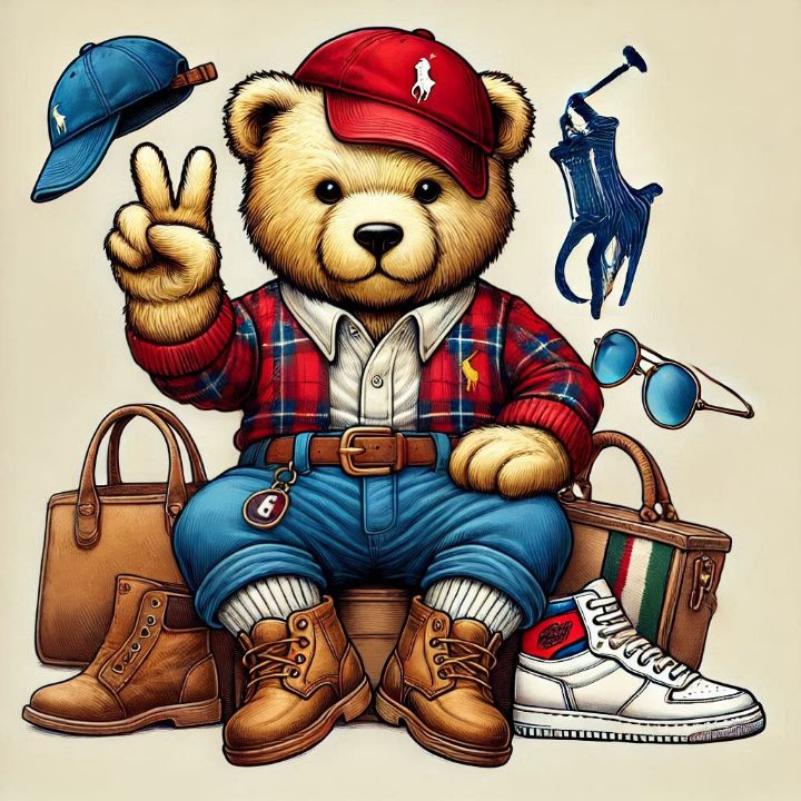 Preppy Polo Bear - Retro Vintage - Digital Art & AI, Animals, Birds ...