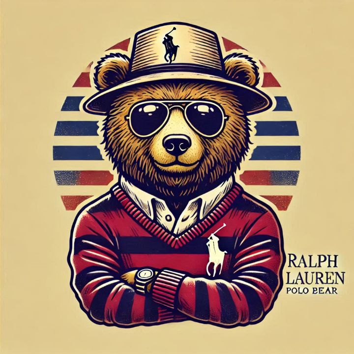 Luxury Branded Bear 001 - Retro Vintage - Digital Art & AI, Animals ...