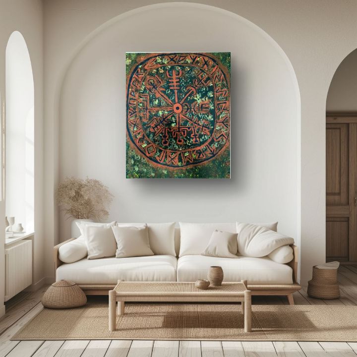 Ancient Nordic Rune Painting - Mahakaal Art Studio - Paintings & Prints ...