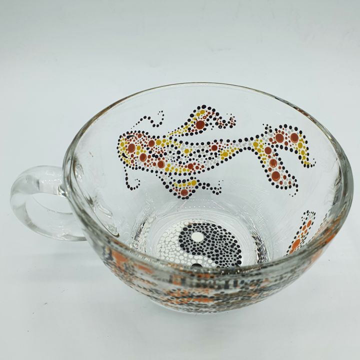 Koi with Yin Yang Teacup - Alexandra Redmond - Glass, Cups & Goblets ...