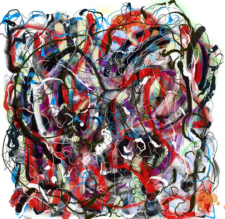 Scribbles 008A - works by Richard Hart - Paintings & Prints, Abstract ...
