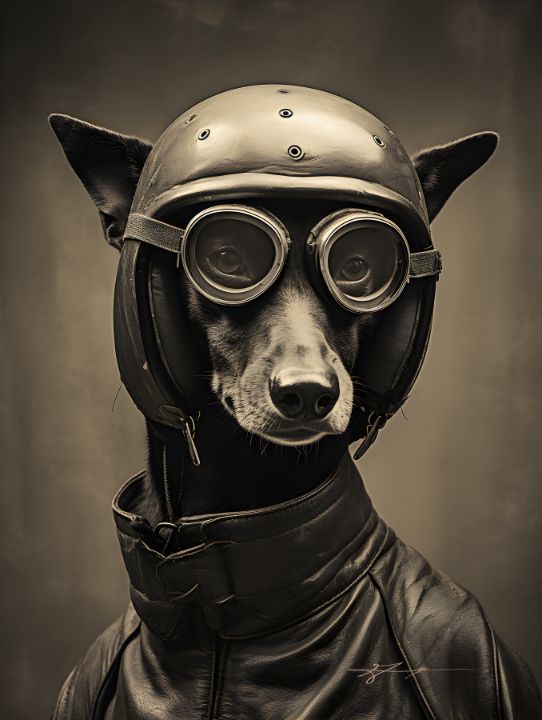"Greyhound Aviator: Flying High." - GJG Studios - Digital Art & AI ...