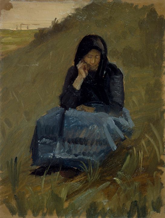 Anna Ancher~Seated woman from Skagen - Old master image - Paintings ...