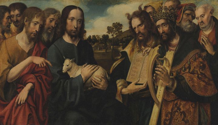 Anonymous~Christ as the Good Shepher - Old master image - Paintings ...