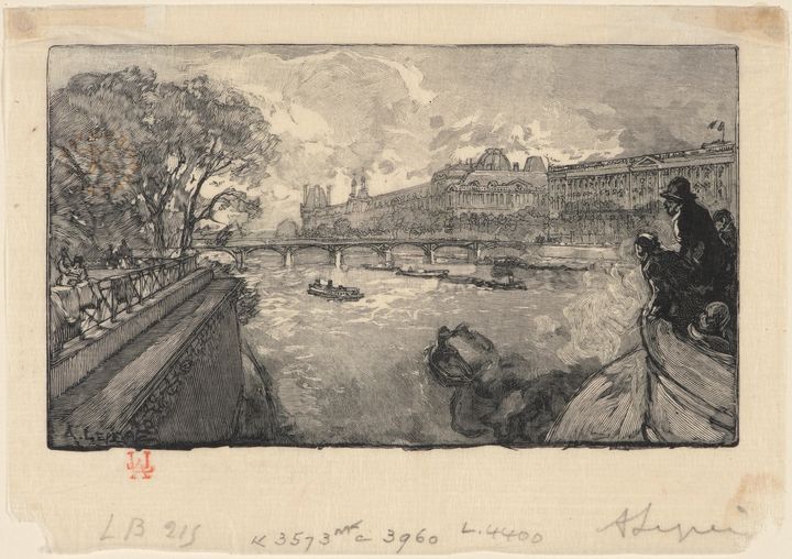 Auguste-Louis Lepère~Le Louvre, vu d - Old master image - Paintings ...