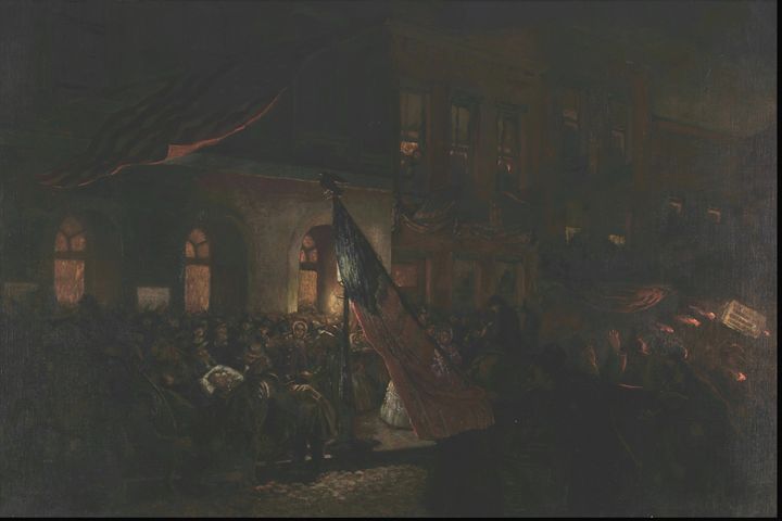 Carl Bersch~Lincoln Borne By Loving - Old master image - Paintings ...