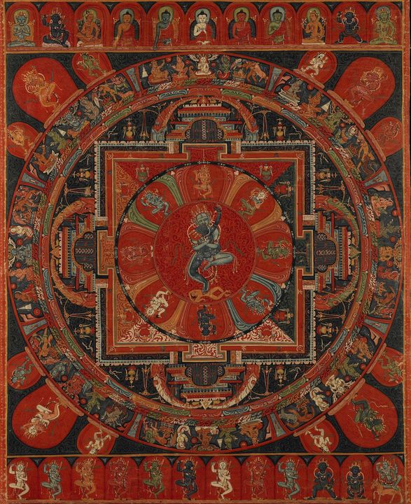 15th century~Nine-deity Mandala of T - Old master image - Paintings ...