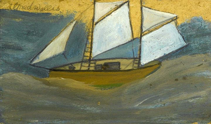 Alfred Wallis~Ship in Rough Sea - Old master image - Paintings & Prints ...