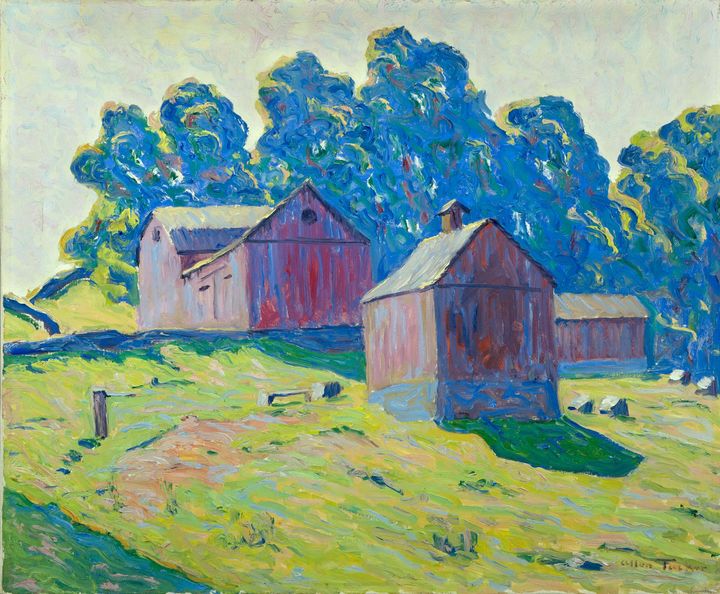 Allen Tucker~Red Barns - Old master image - Paintings & Prints, Ethnic ...