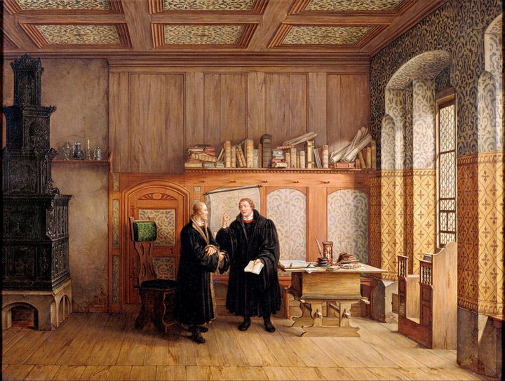 Carl Friedrich Hampe~Luthers place i - Old master image - Paintings ...