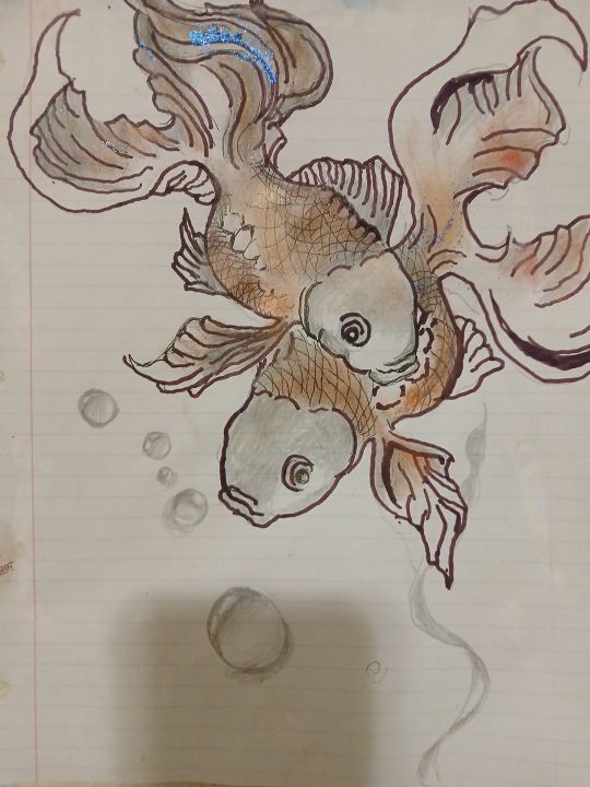 Fishies - Natalie Gambelin - Drawings & Illustration, Animals, Birds ...