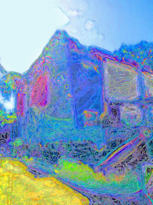 Screaming House - Rose Marinelli - Digital Art & AI, Abstract ...