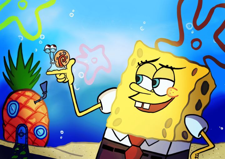 SpongeBob Squarepants Poster - Xaviers Designs - Drawings ...