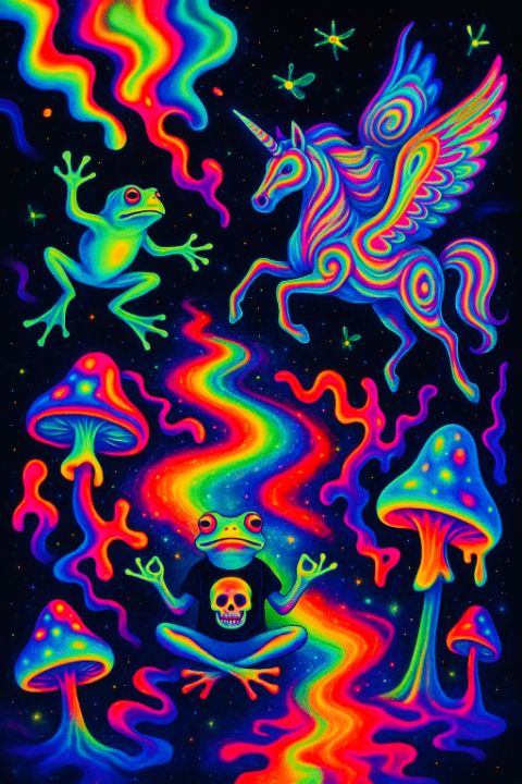 Trippy unicorn galaxy - Psychodynamic Artwork - Drawings & Illustration ...