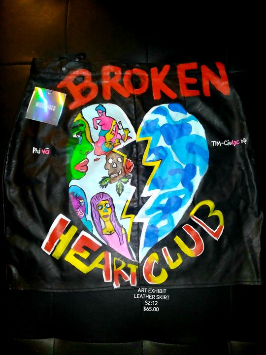 BROKEN HEART CLUB SKIRT - The Art Exhibit - Textile & Apparel, Apparel ...
