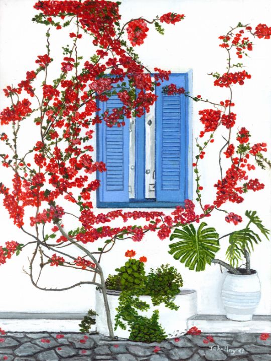 Skiathos Bougainvillea - John Haynes Art - Paintings & Prints ...