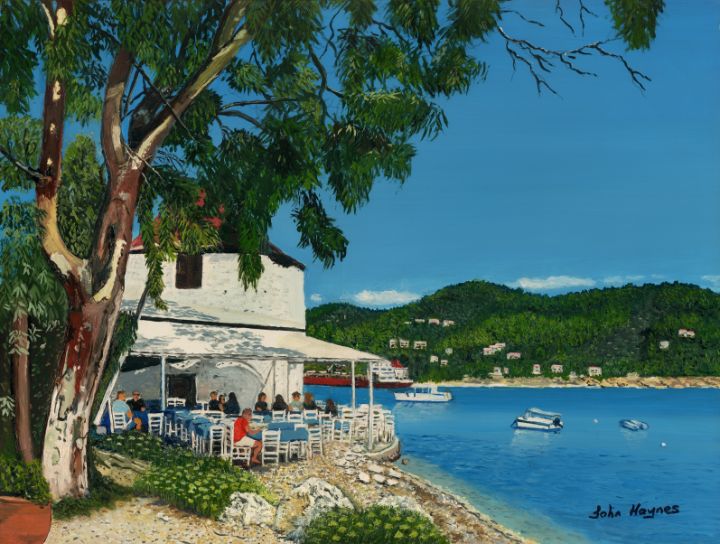 Taverna Mylos Skiathos - John Haynes Art - Paintings & Prints ...