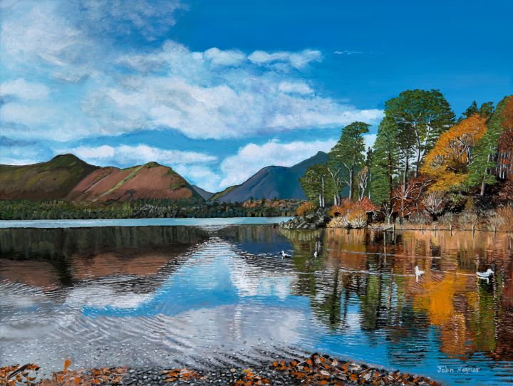 Derwent Water Lake district - John Haynes Art - Paintings & Prints ...