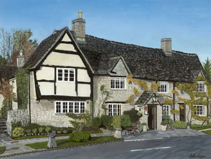 The old swan Minster Lovell - John Haynes Art - Paintings & Prints ...