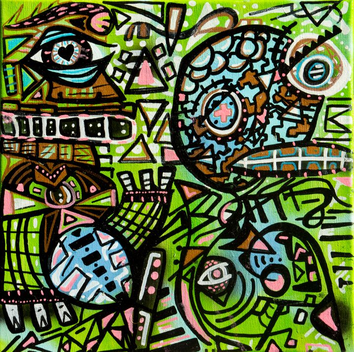 'Merika Got Tick - Casper Sheets - Paintings & Prints, Abstract ...