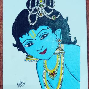 Glass Painting Designs Of Lord Krishna