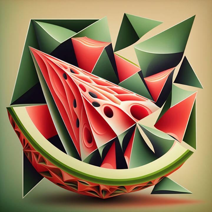 Watermelon - Still life 3 - .-/ - Digital Art & AI, Still Life, Food ...