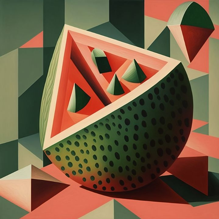 Watermelon - Still life 8 - .-/ - Digital Art & AI, Still Life, Food ...