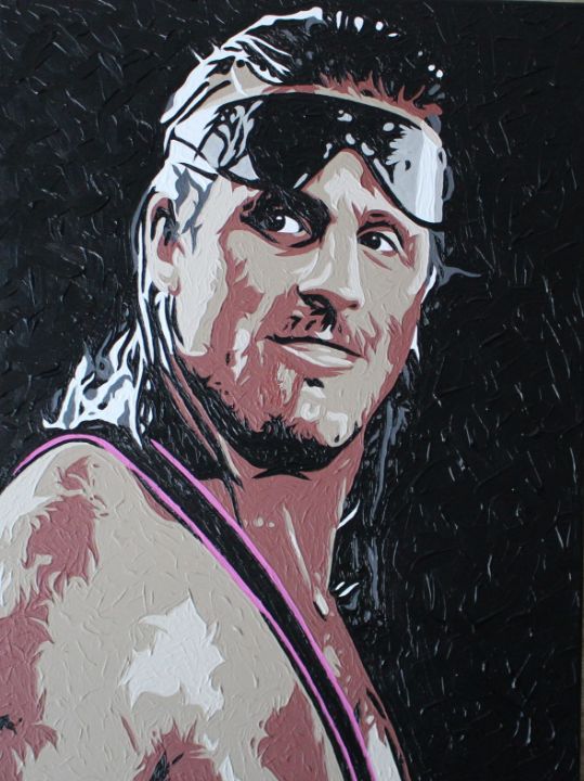 Owen Hart WWF WWE wrestling painting - Eugene Horan iconic paintings ...