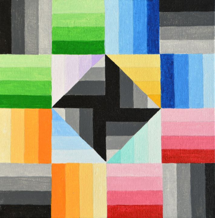 "Attention" - Time out color vision - Paintings & Prints, Abstract ...