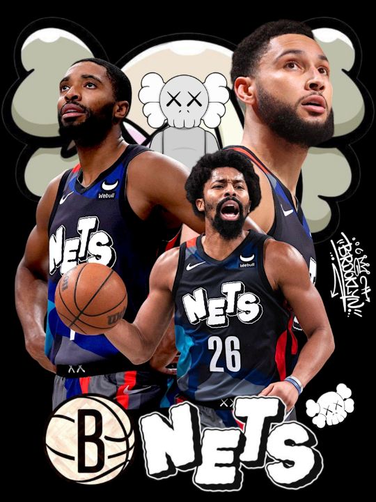 Brooklyn Nets City poster - Asharya - Digital Art & AI, Sports ...