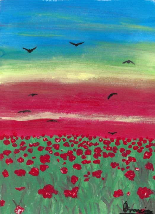 Field of Flowers - Lauren Francis - Paintings & Prints, Landscapes ...
