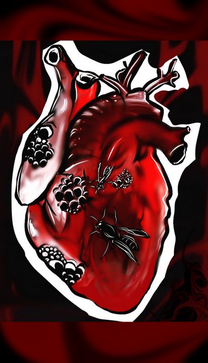 Paper wasp heart - A painted story - Digital Art & AI, Abstract, Other ...