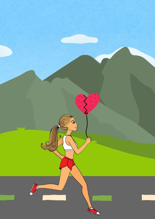 single girl run with broken heart - Milan’s Gallery - Digital Art & AI ...
